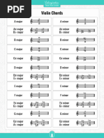 Violin Chords Guide | PDF | Musical Keys | Pitch (Music)
