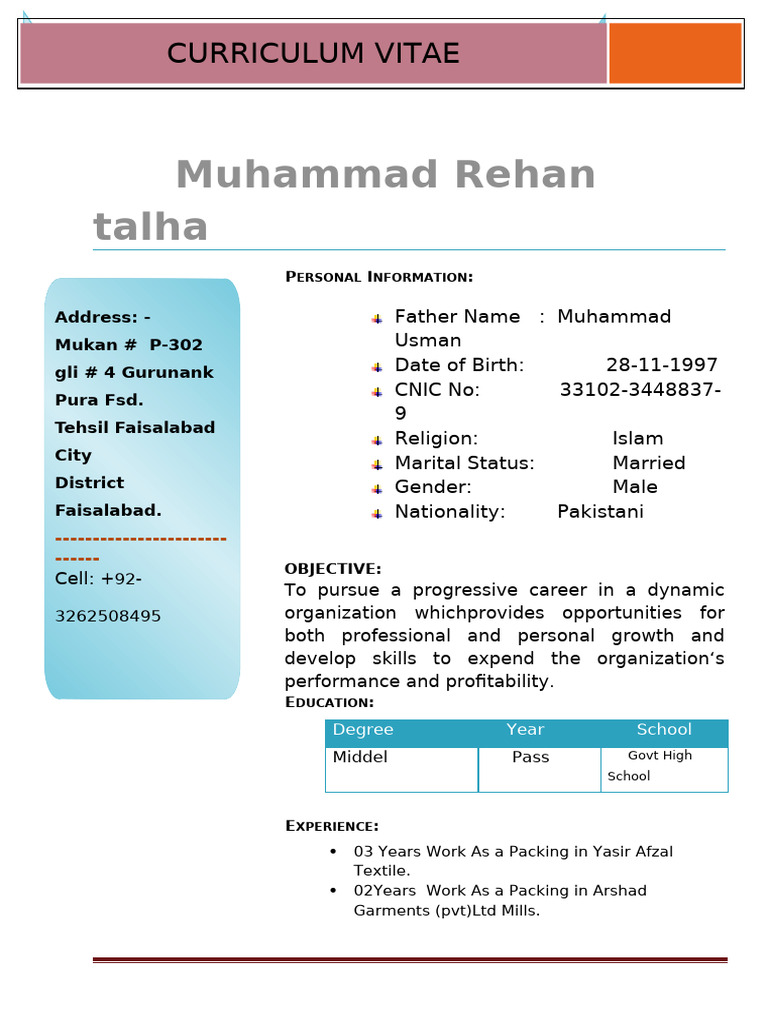 Muhammad Rehan Talha | PDF