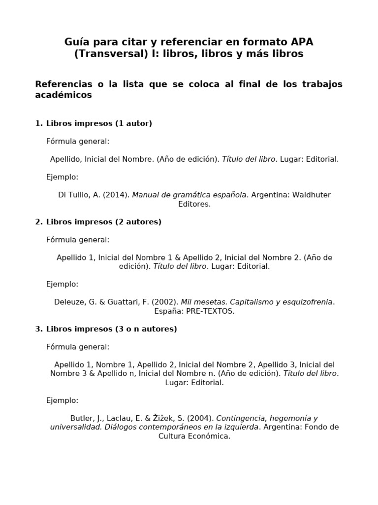 Guía APA para Citar Libros | PDF | Estilo apa | Publicación