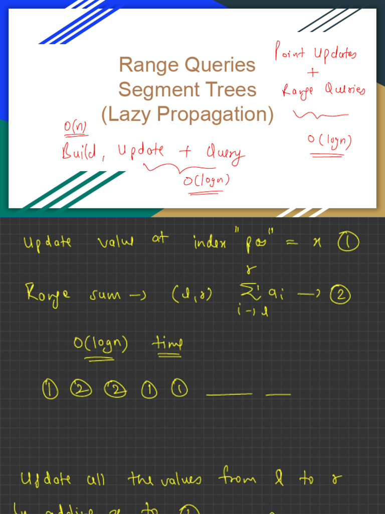 Lazy Segment Trees - TLE 4 | PDF | Algorithms And Data Structures | Computer Programming