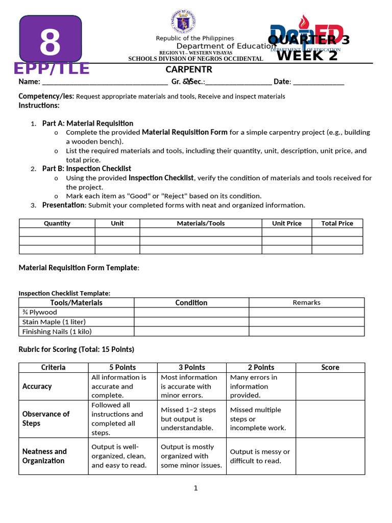 VINCENT_GENIEBLA_TLE8_ELK-LAS-CARPENTRY_2 | PDF