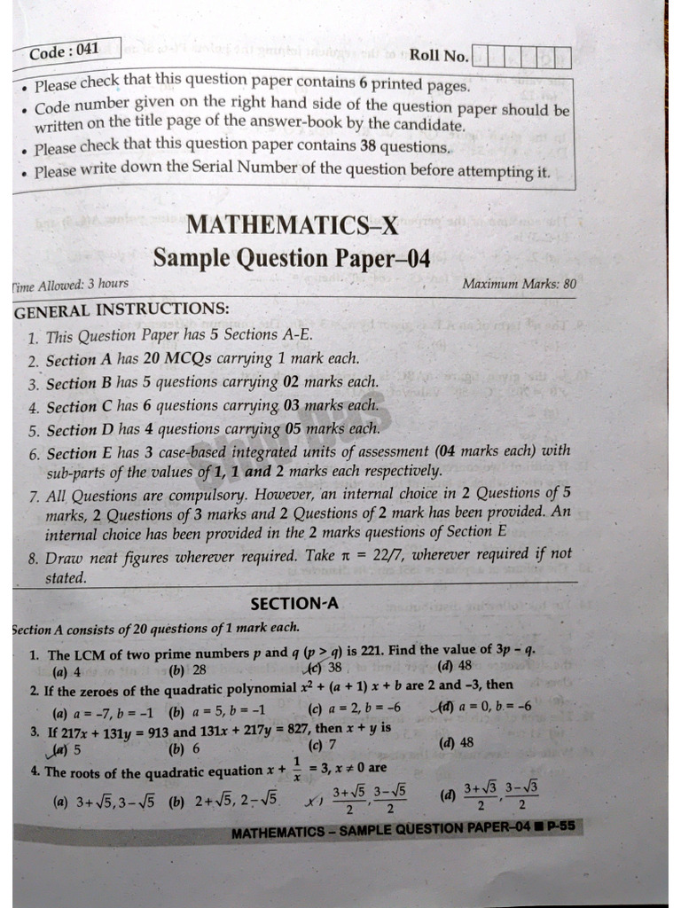 Maths SP4 | PDF