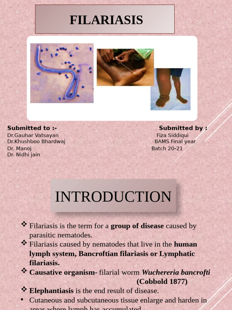 Filariasis 170620082908 | PDF | Human Diseases And Disorders | Clinical ...