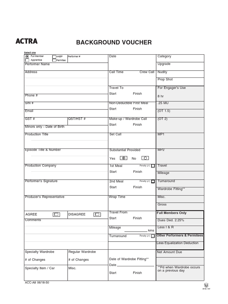 Actra BG Voucher | PDF