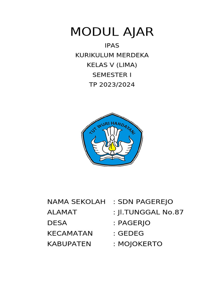 COVER MODUL AJAR | PDF