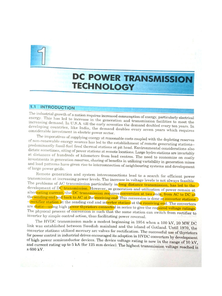DC Power Transmission Technology | PDF