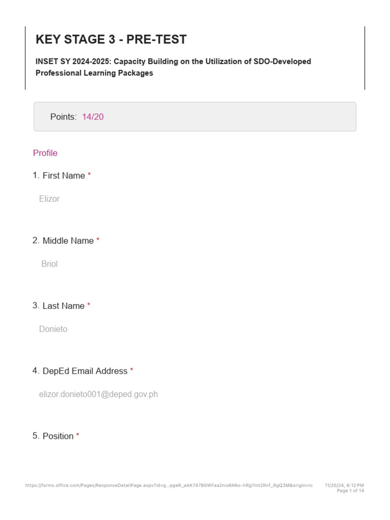 KEY STAGE 3 - PRE-TEST | PDF | Differentiated Instruction | Learning