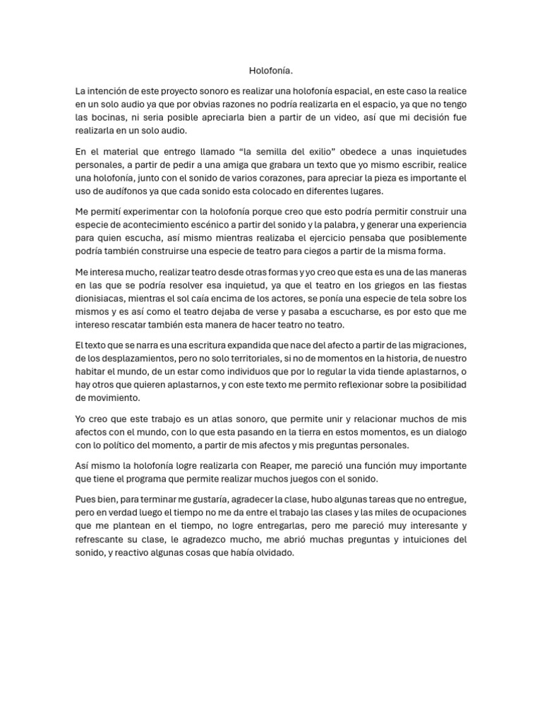holofonia | PDF | Teatro