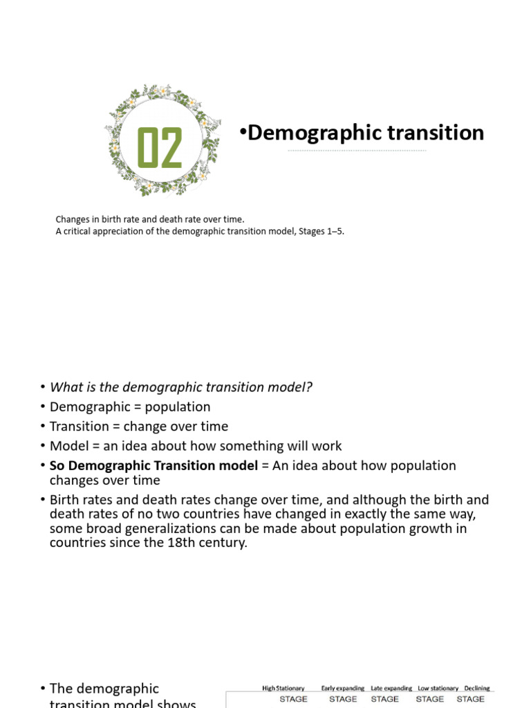Understanding Demographic Transition Model | PDF | Demography | Birth Rate