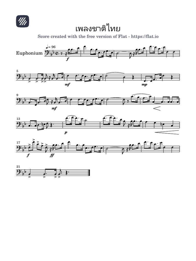 Euphonium Score Analysis: 96/100 | PDF