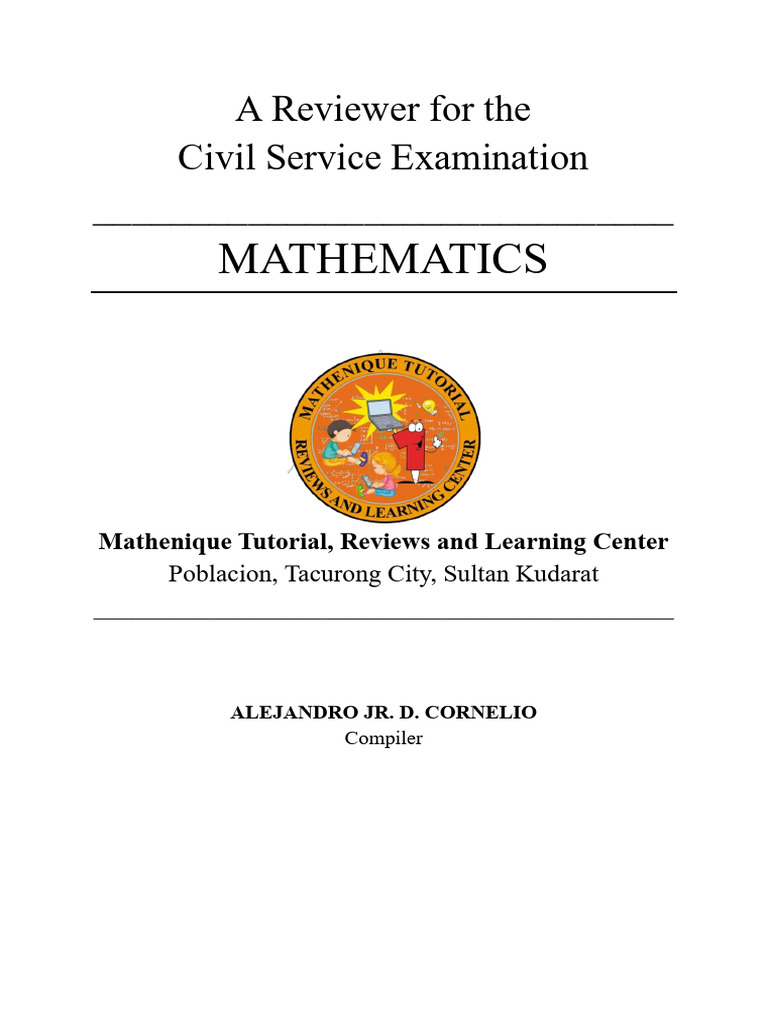CSE- Math Reviewer | PDF | Arithmetic Mean | Average