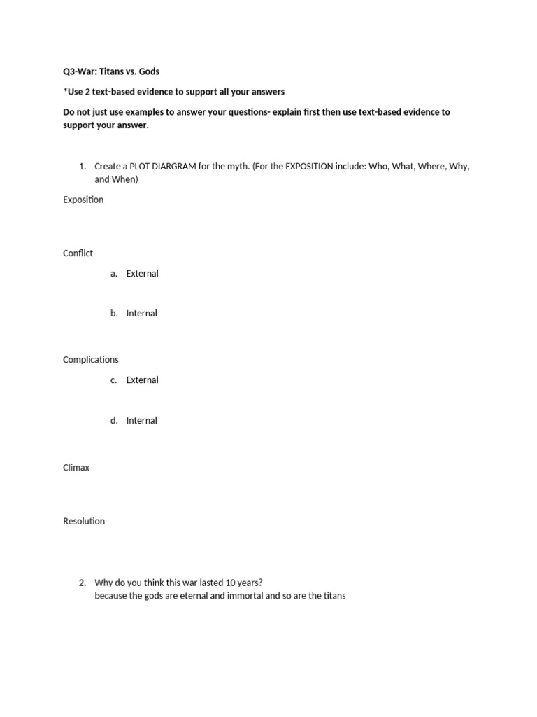 Titans vs. Gods: The Great War Explained | PDF