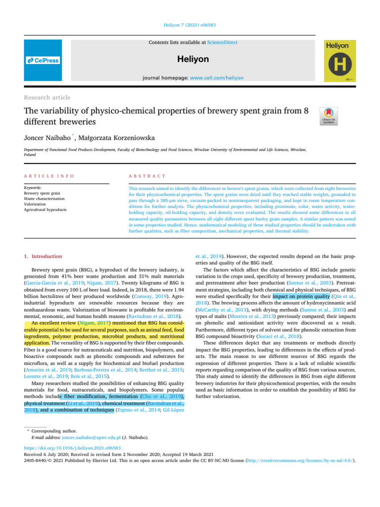 2021 Heliyon Physicochem | PDF