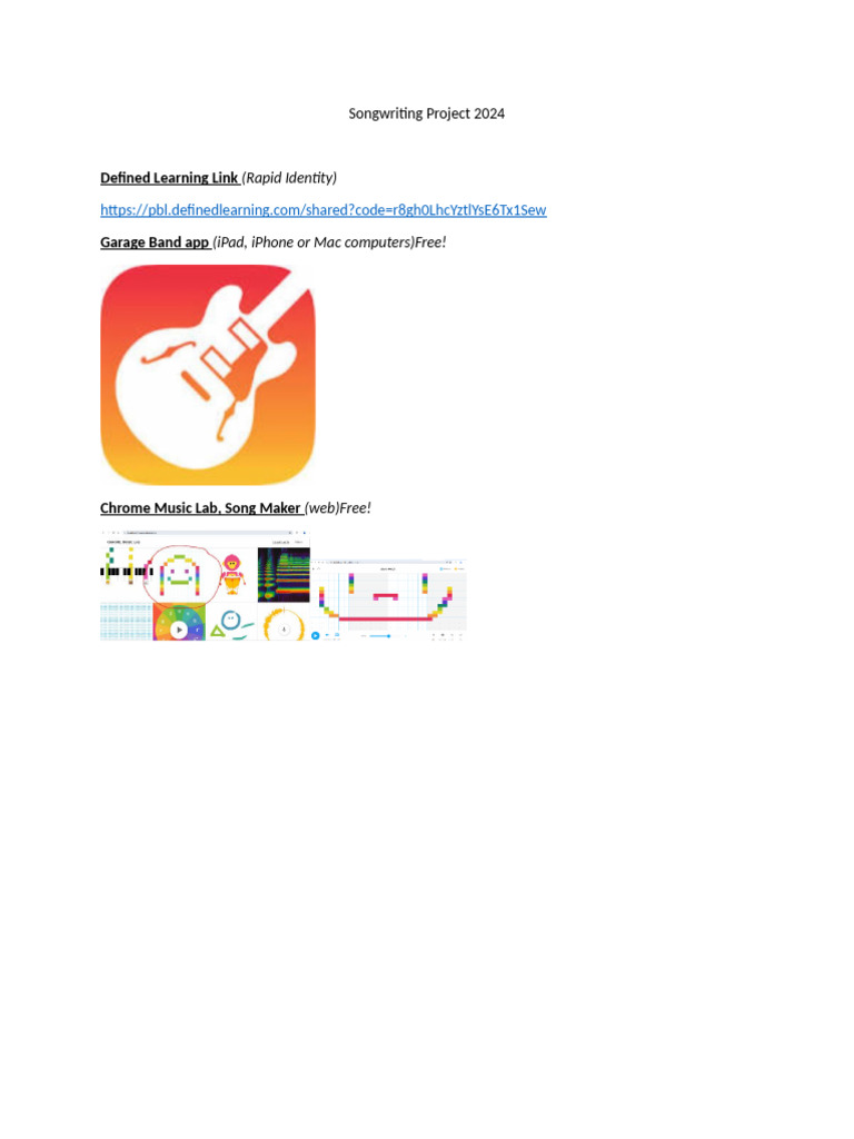 Songwriting Project 2024 | PDF