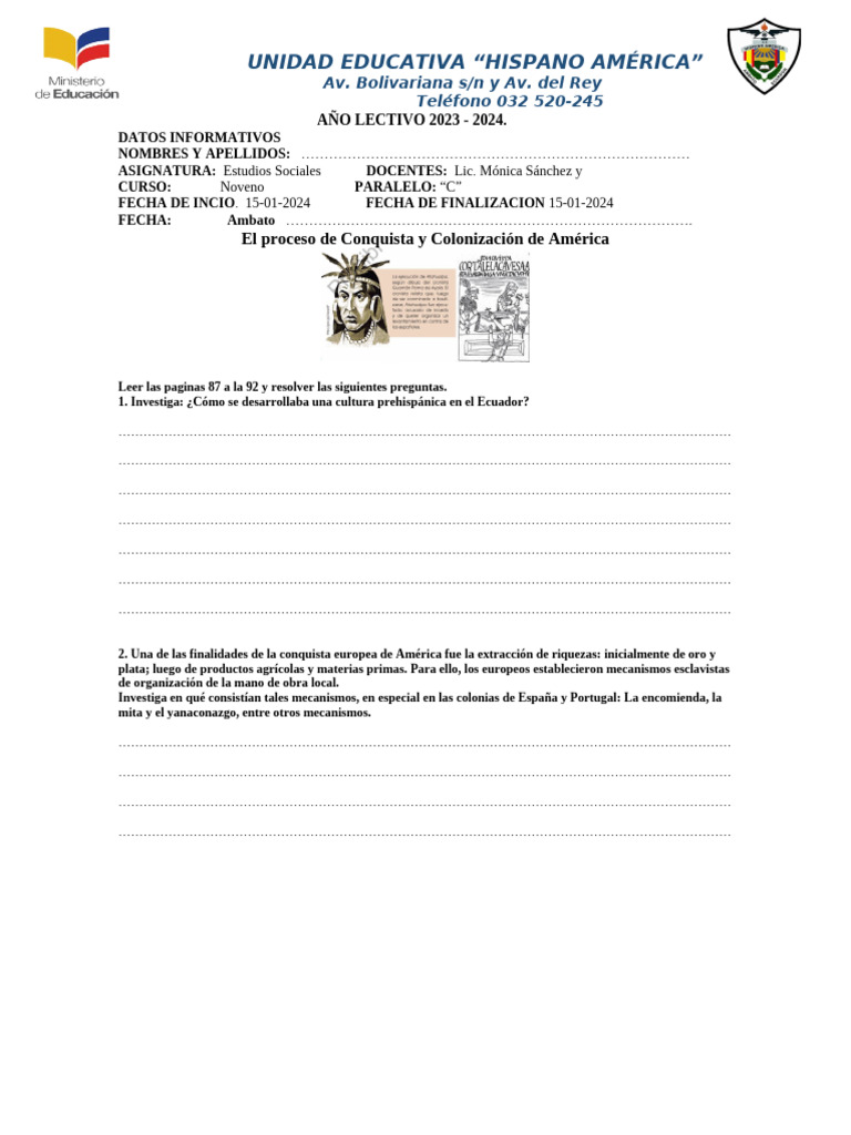 Eess Actividades 15 Al 17 - 01-2024 | PDF | Américas | América del Sur