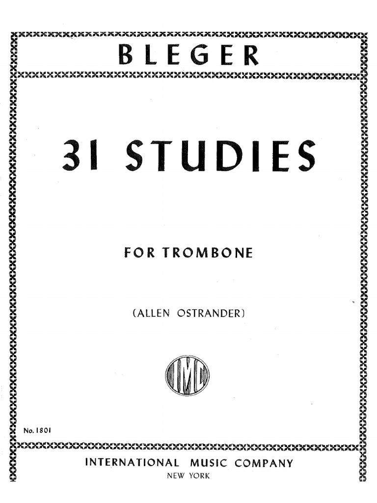 Pdfcoffeecom Bleger 31 Studies Trombone - 250123 - 080036 | PDF
