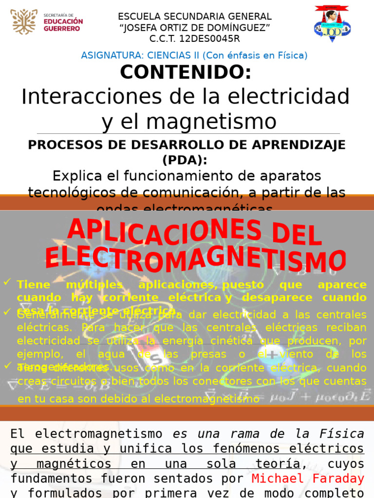 Aplicaciones del Electromagnetismo en Tecnología | PDF ...