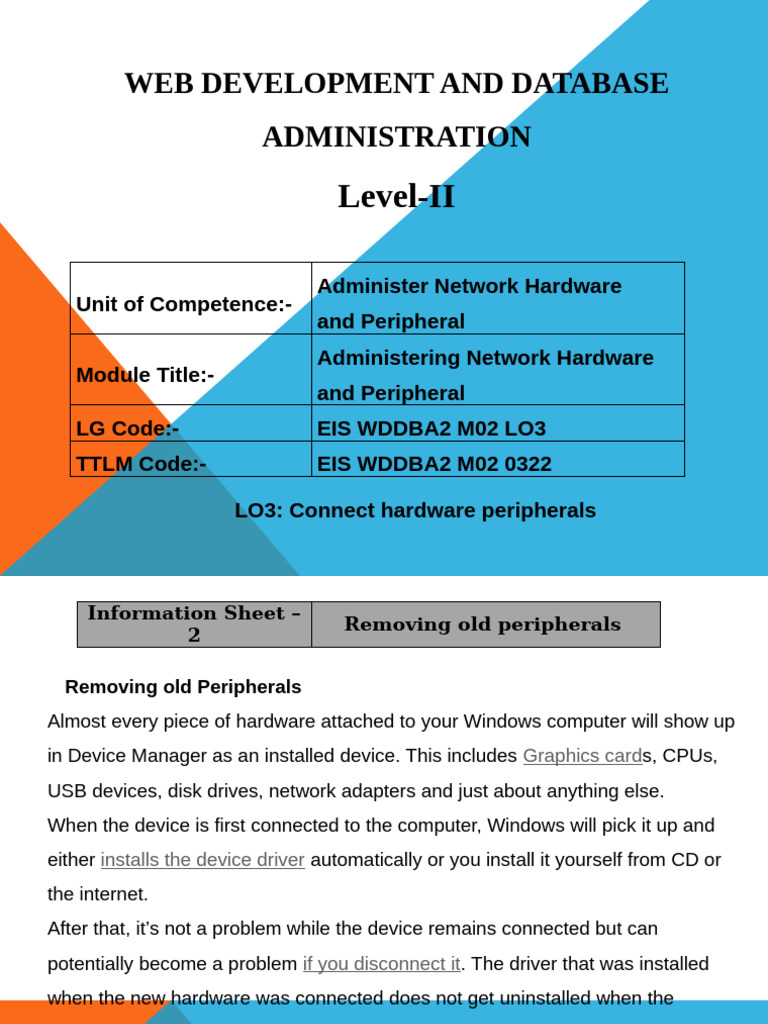 LO3 Connect hardware peripherals | PDF | Computer Hardware | Burglary