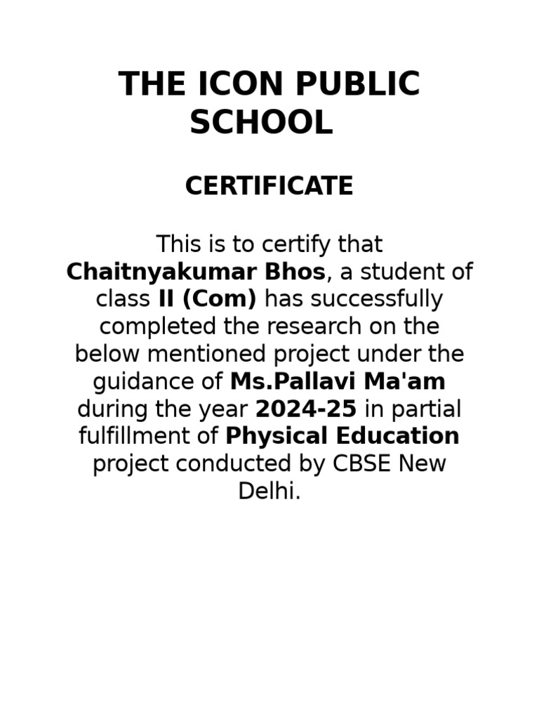 THE ICON PUBLIC SCHOO1 4 | PDF | Educational Stages