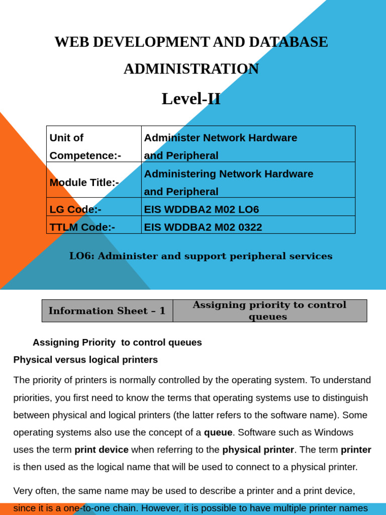 Administering Network Hardware & Peripherals | PDF | Active Directory ...