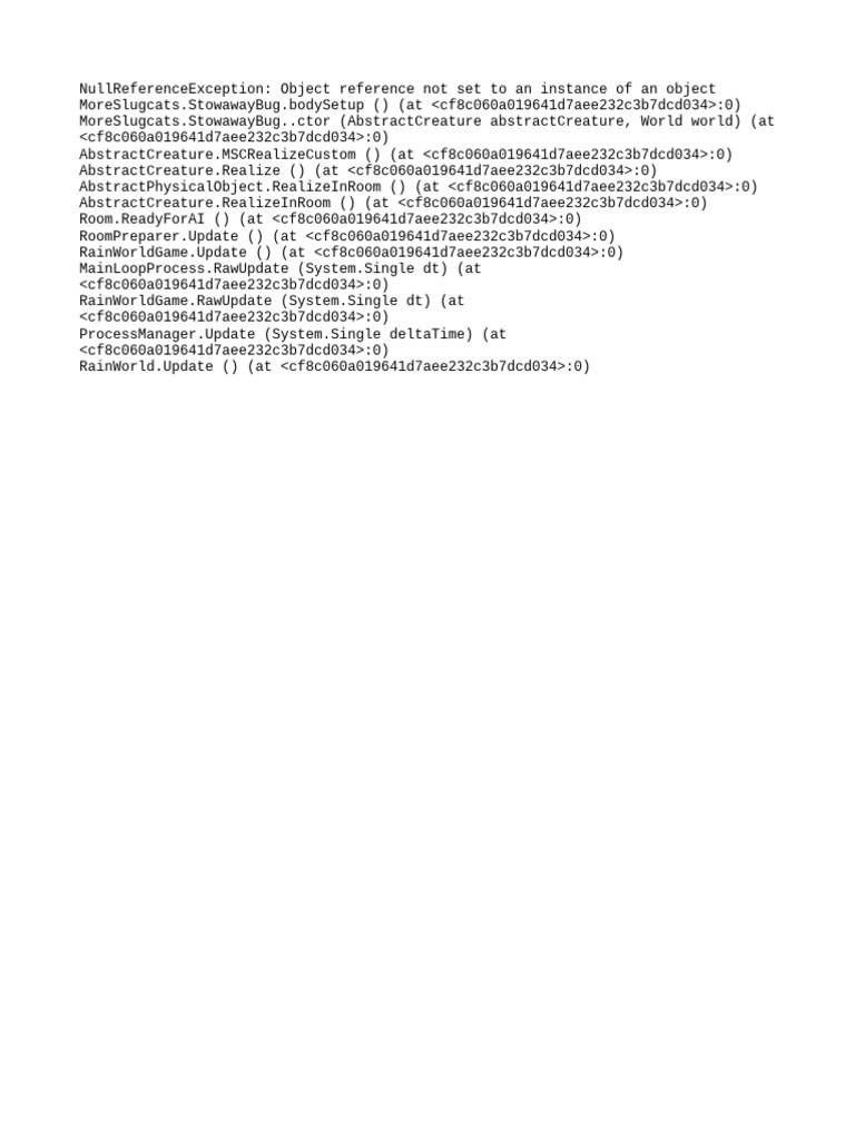 Exception Log | PDF