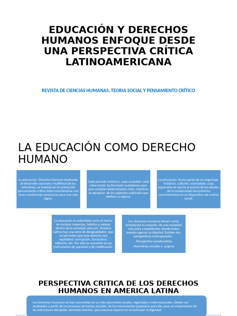 Educación y Derechos Humanos Enfoque Desde Una Perspectiva | PDF | Derechos humanos | Sociedad