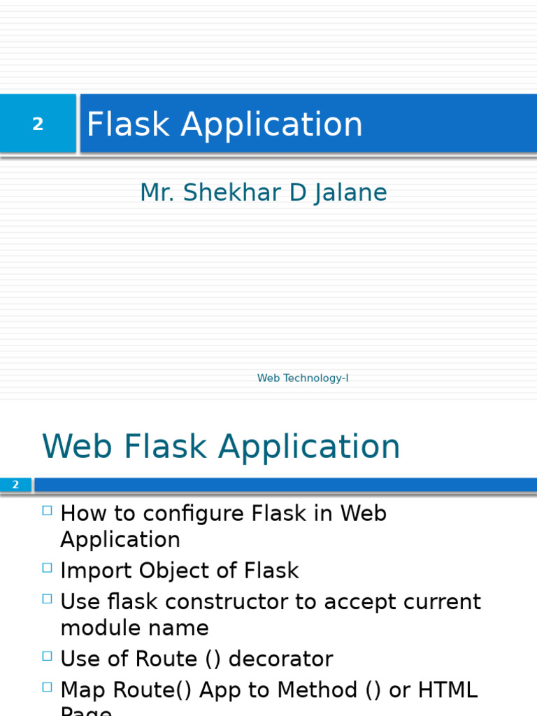 Flask Application Setup Guide | PDF