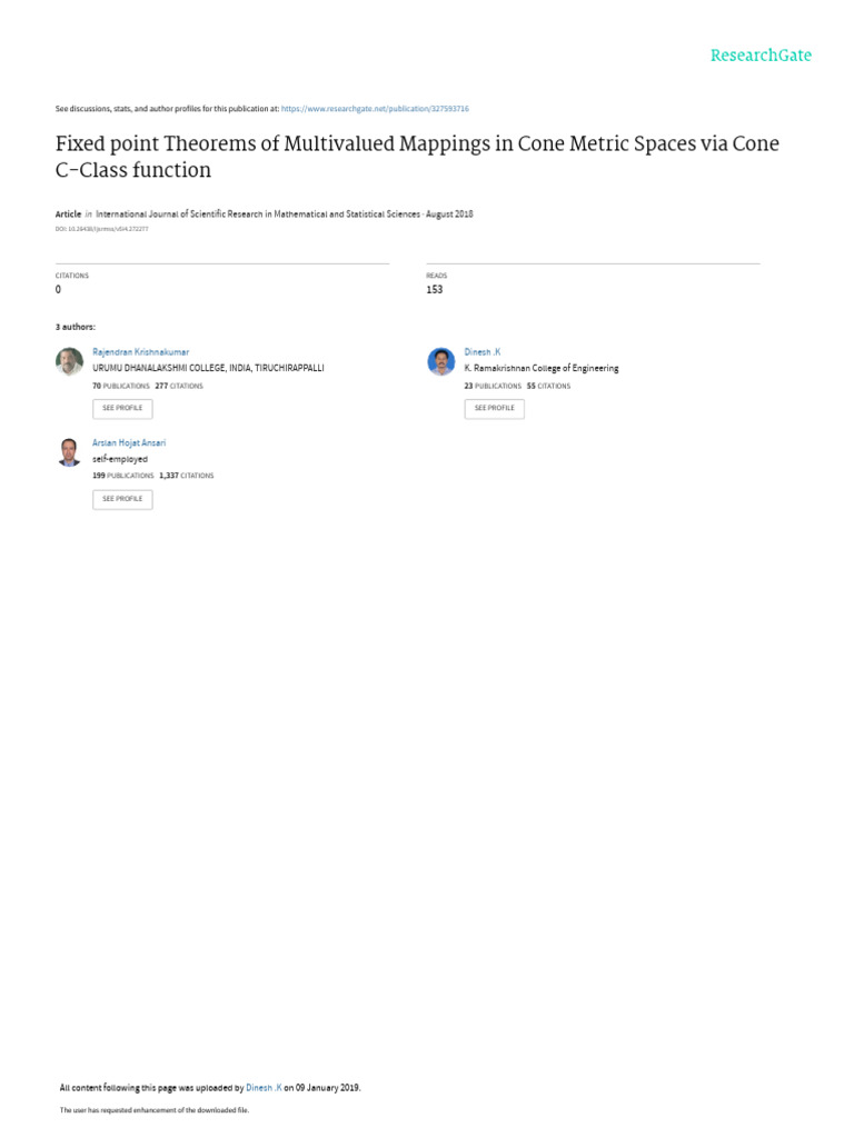 Fixed Point Theorems Of Multivalued Mappings In Co Pdf Sequence
