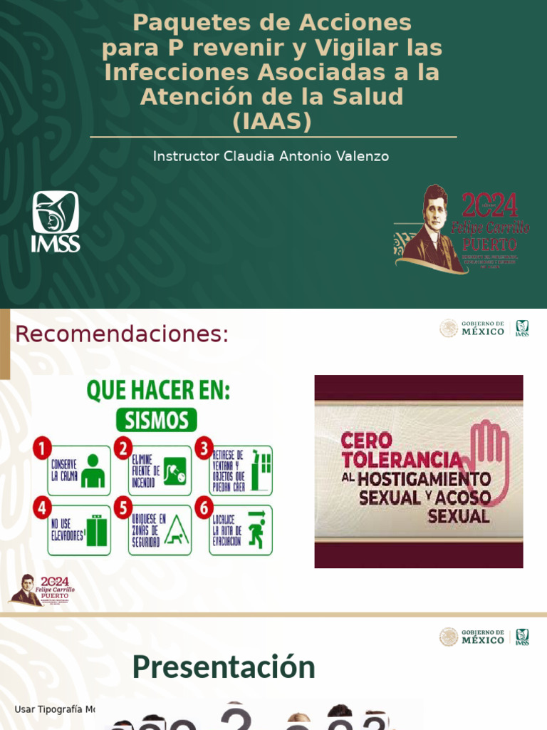Paquetes de Prevención de IAAS IMSS | PDF | Infección adquirida en el ...