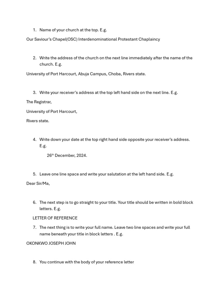 Reference Letter by Praise 2 | PDF