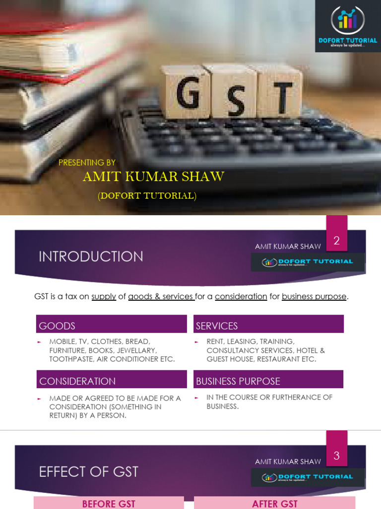 Gst Presentation | PDF | Taxes | Government Finances