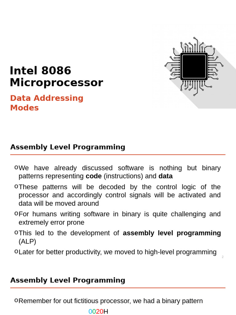L3 8086 Addressing | PDF | Assembly Language | Central Processing Unit L3 8086 Addressing | PDF | Assembly Language | Central Processing Unit