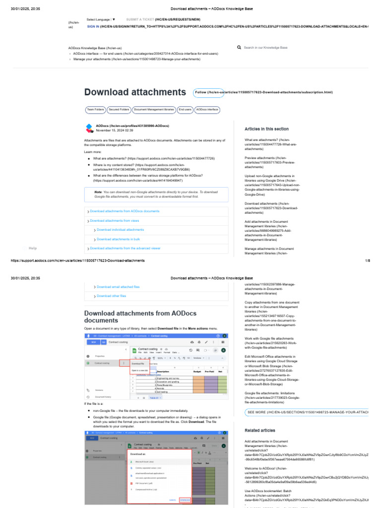 Attachments - AODocs Knowledge Base | PDF | Software | System Software
