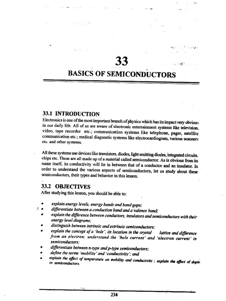 L-33 Basics of Semiconductors | PDF