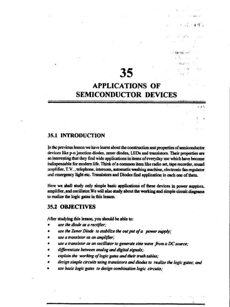 L-35 Application of Semiconductor Devices | PDF