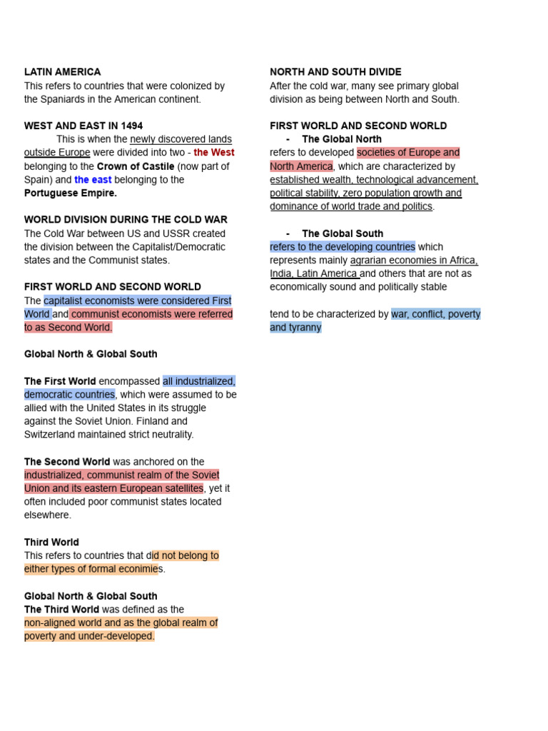 GLOBAL DIVIDES | PDF | Third World | Communism