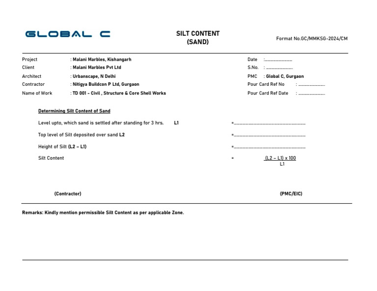 FORMCO 209 MM-KSG Dec2024 SiltContent | PDF