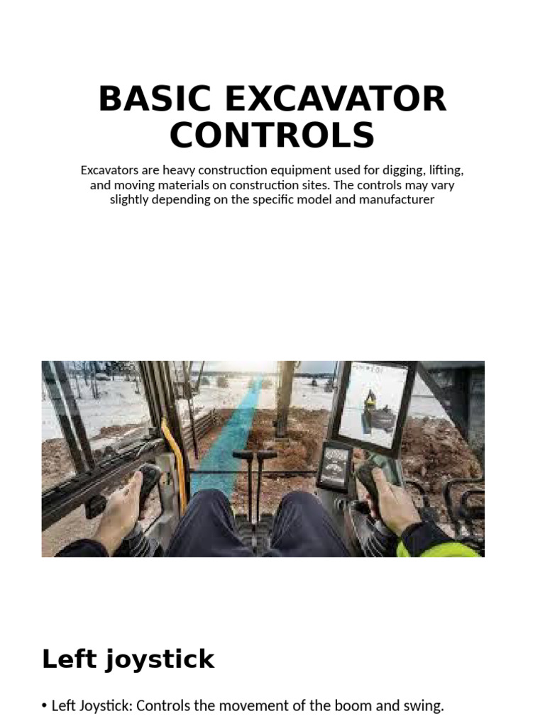 Basic Excavator Controls | PDF | Throttle | Heavy Equipment