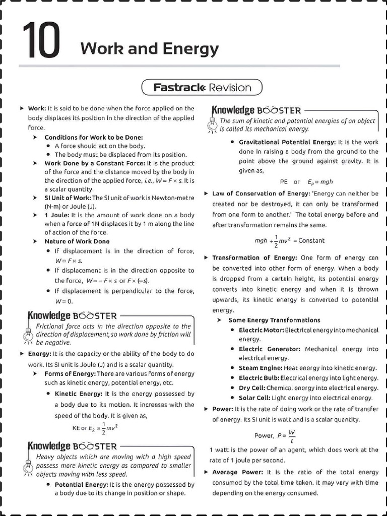 Work and Energy | PDF