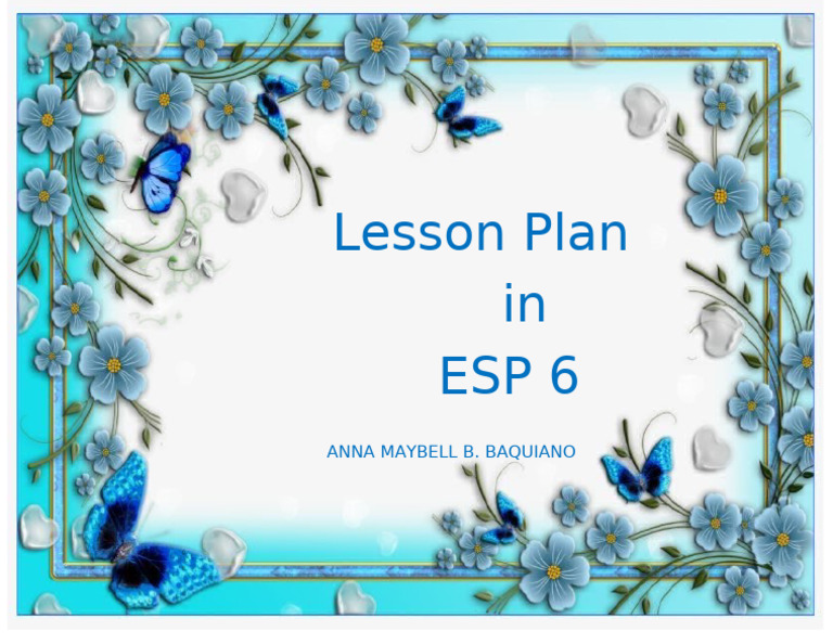 LESSON PLAN COVER | PDF