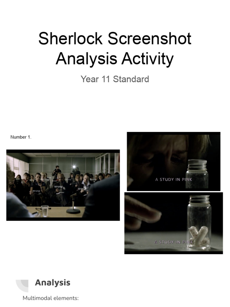 11ENS6 Sherlock Screenshot Analysis Activity | PDF