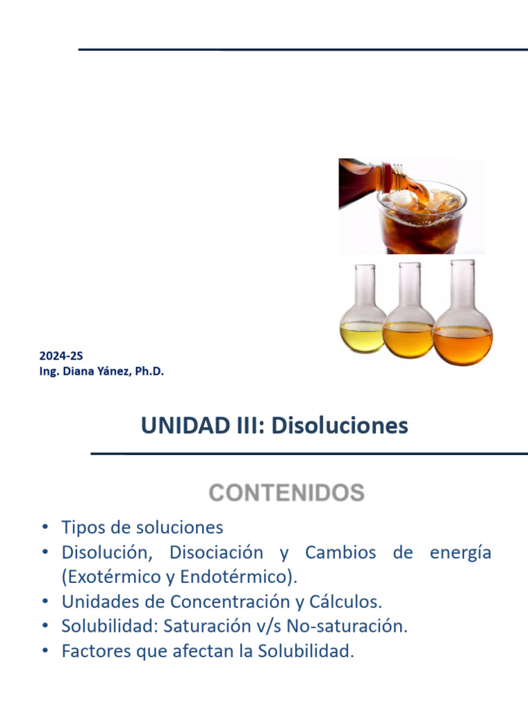 Disoluciones | PDF | Concentración | Solubilidad