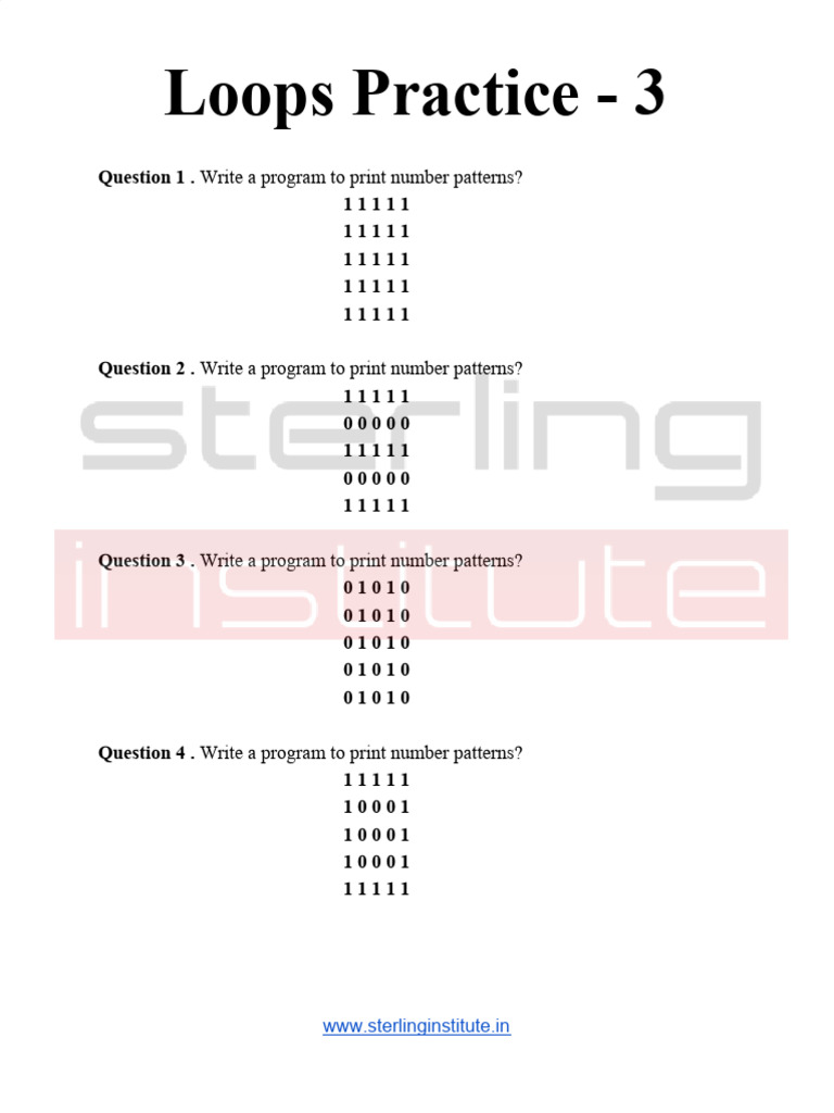 Loop Questions - 3 | PDF