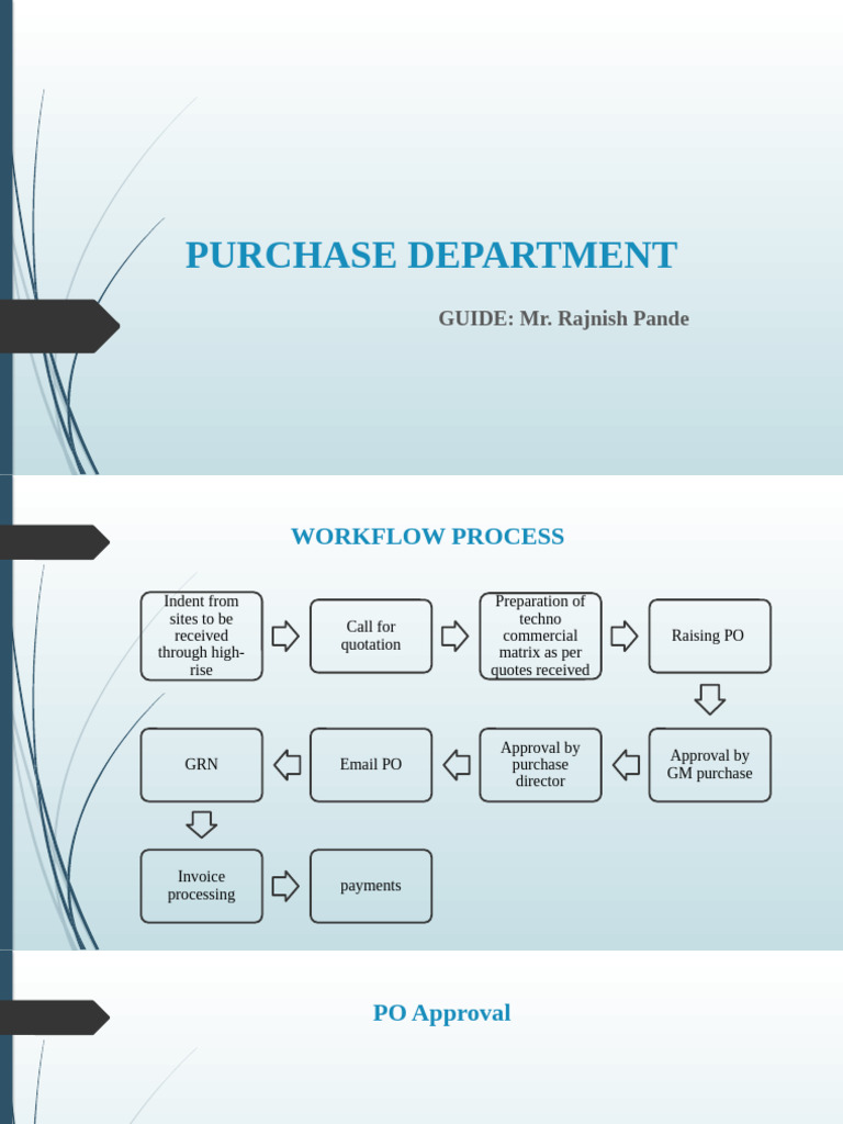 Purchase Dept Workflow Guide | PDF | Tile | Building Materials