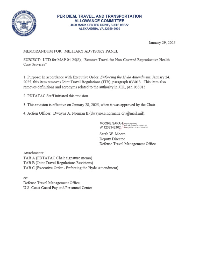 Utd For Map 04 25(s) Remove Travel For Non Covered Reproductive Health ...