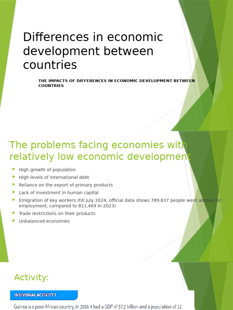 Differences in Economic Development Between Countries | PDF | Aids ...