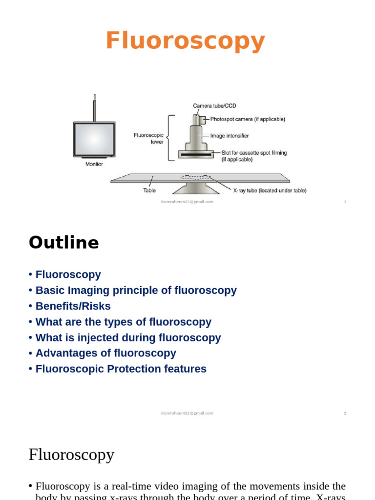 Introduction of Fluoros | PDF | X Ray | Clinical Medicine