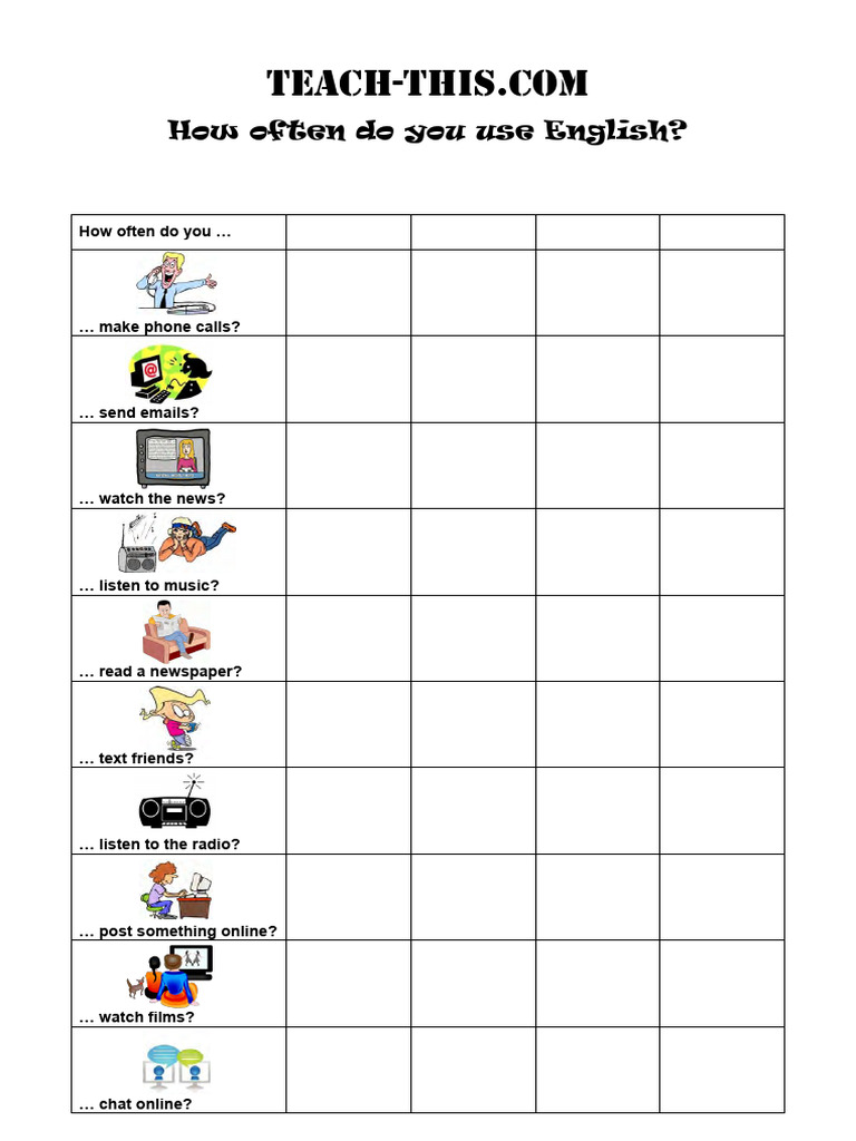 How Often Do You Use English | PDF