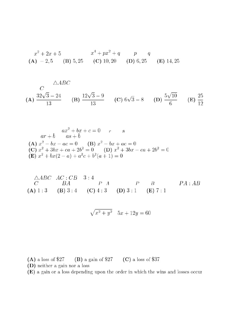 Advanced Math Problem Set Solutions | PDF | Circle | Mathematics