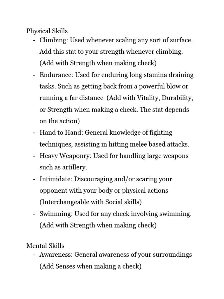 Comprehensive Skill Overview Guide | PDF | Knowledge